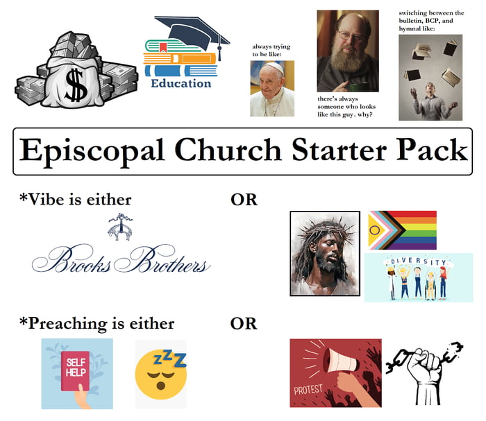 Episcopal Church starter pack - 9GAG