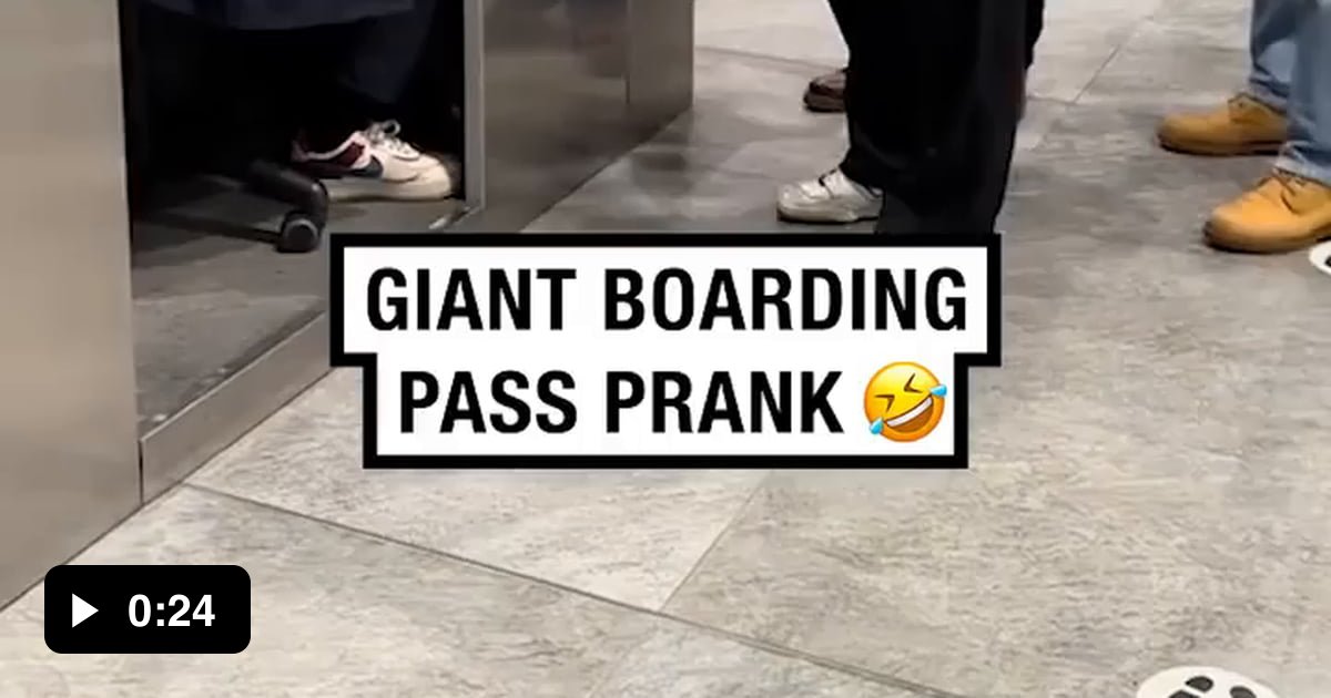 Giant Boarding Pass Prank - 9GAG
