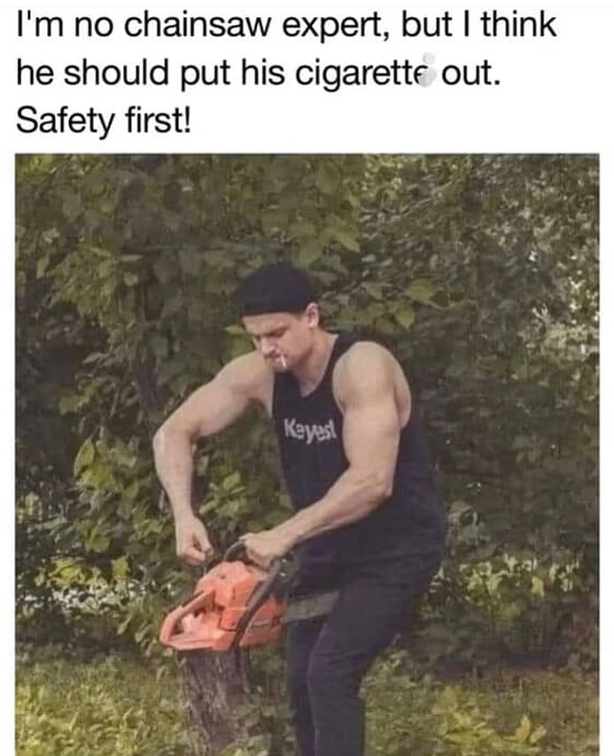 Safety is clearly his top priority. - 9GAG