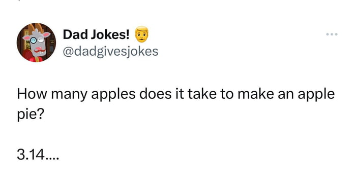 A classic dad joke combining math and dessert. - 9GAG