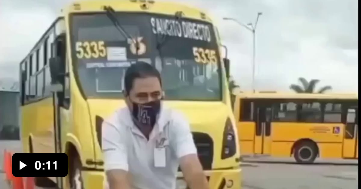 In San Luis Potosí, Mexico, bus drivers were put on exercise bikes ...