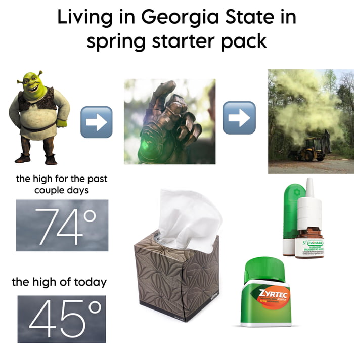 Living in Georgia state in spring starter pack - 9GAG