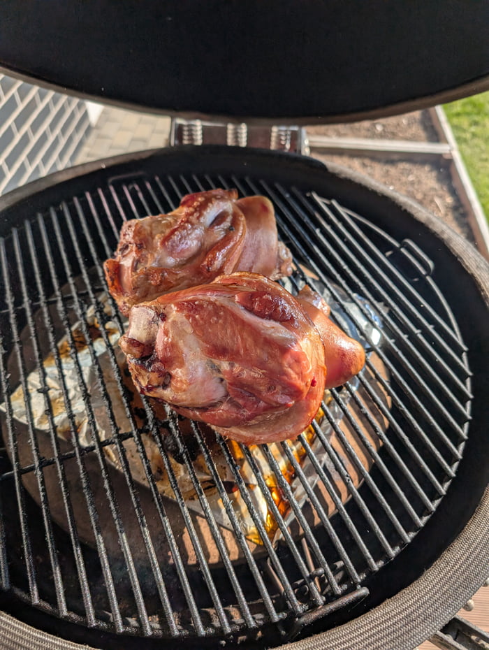 Smoking some pork knuckles - 9GAG