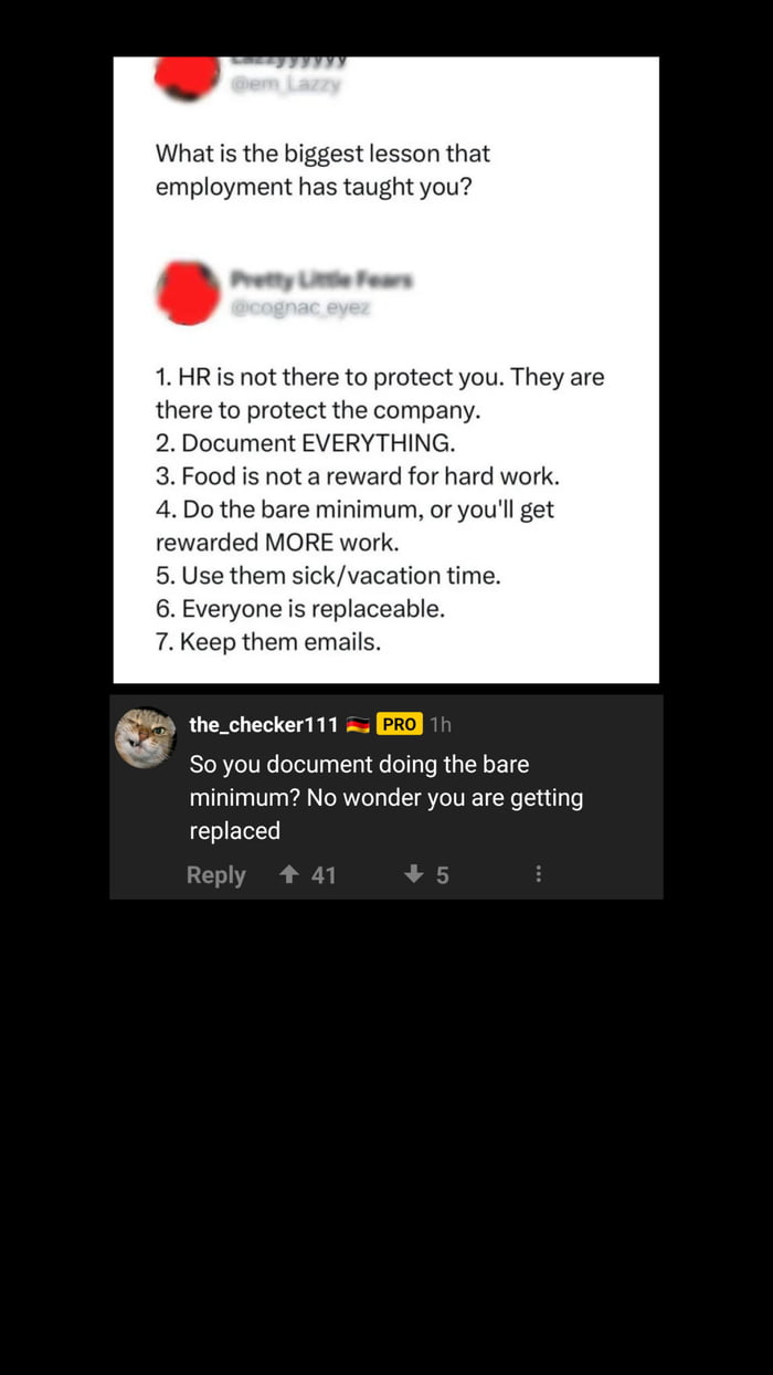 Daily tasks (Not allowed in Germany): 1. Do bare minimum 2. Document - 9GAG