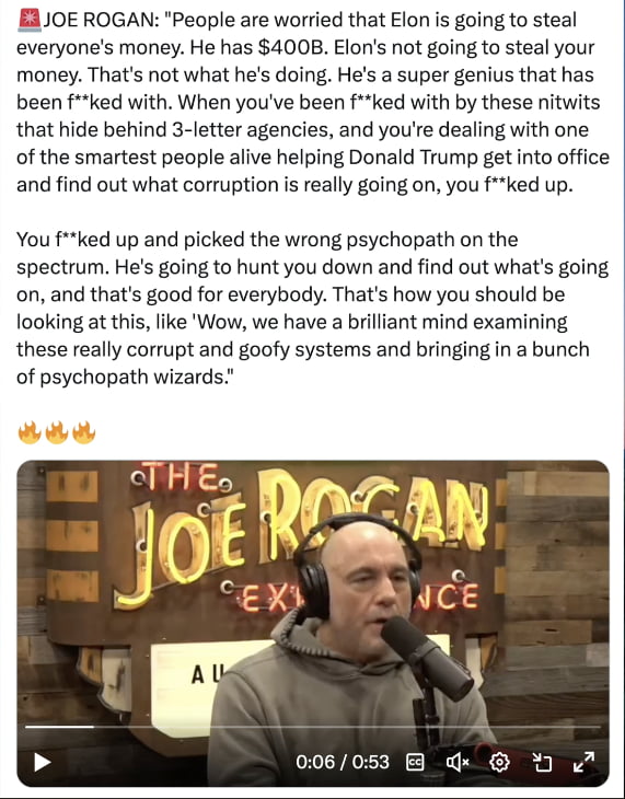 Rogan also said Terrance Howard is a Genius. Good luck USA. - 9GAG