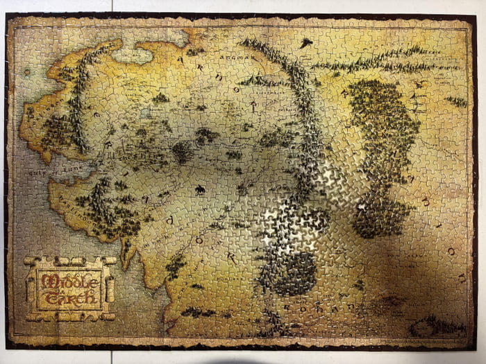 Map of Middle Earth puzzle - 9GAG