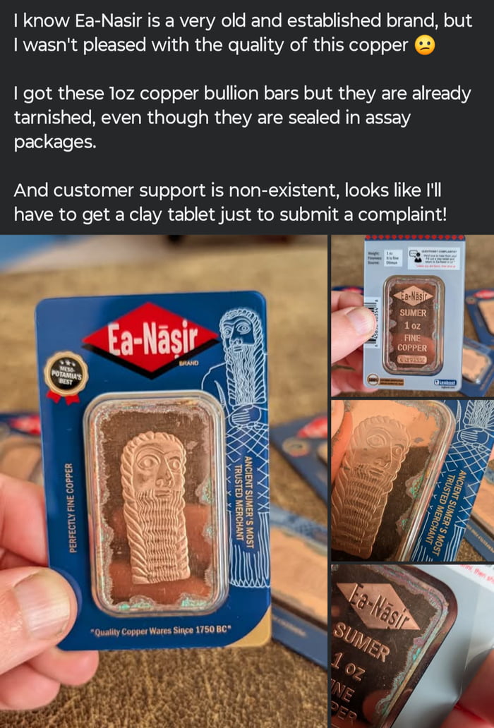 So time to learn how to make a clay tablet complain. - 9GAG