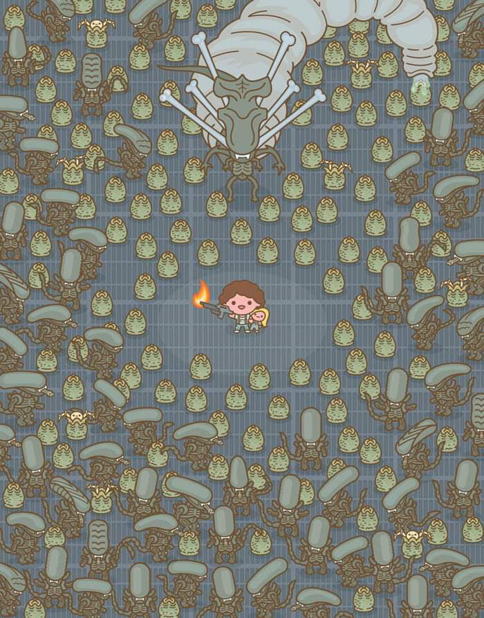 Aliens (pixel) - 9GAG