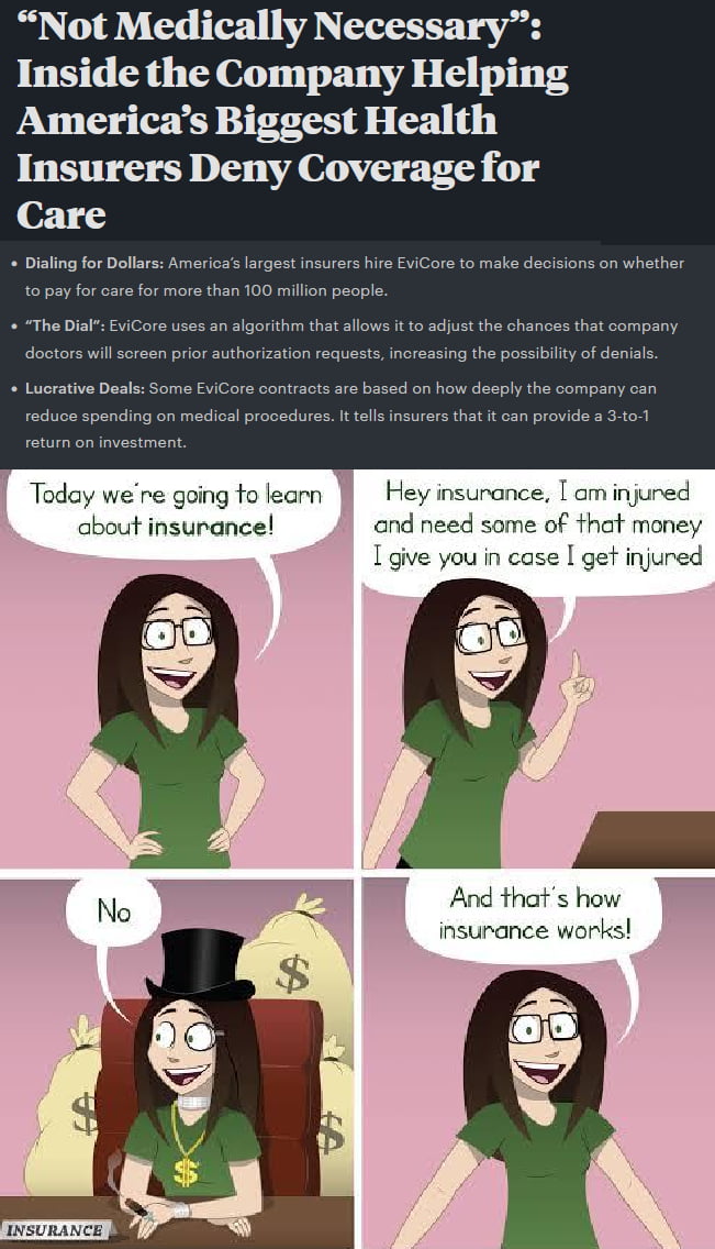 EviCore? More like EvilCore cause they're evil at their core - 9GAG