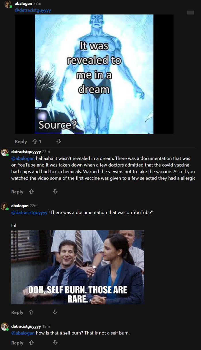 So this just happened, Dude really saw no flaw in using a youtube video ...