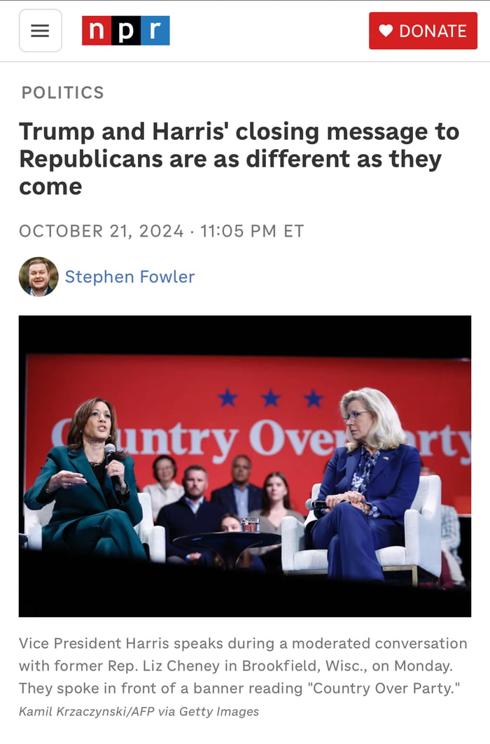 While Trump is admiring dcks, Kamala is talking about the democracy and unity. - 9GAG