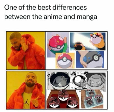 The clear pokeball is manga are cool - 9GAG