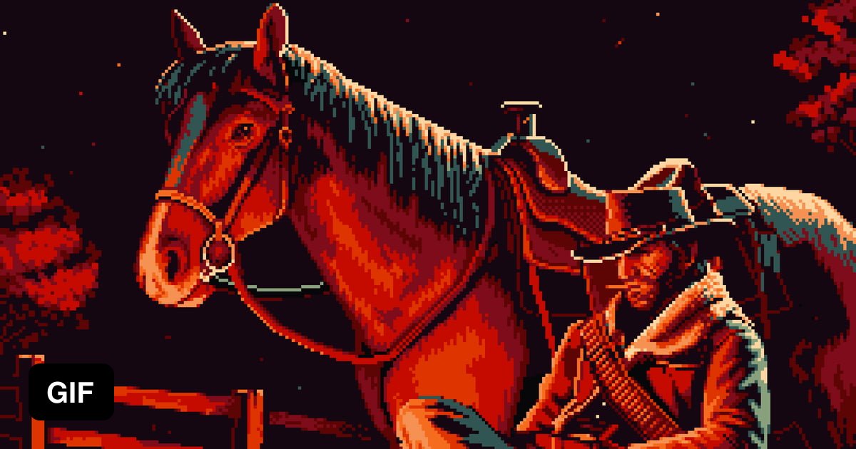 Red dead Pixel art - 9GAG