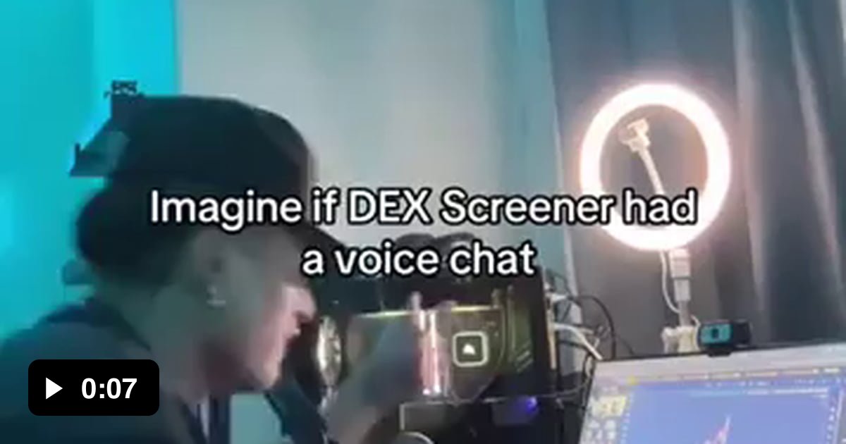 Imagine the chaos of a DEX Screener voice chat 'BUY THE DIP!' echoing ...