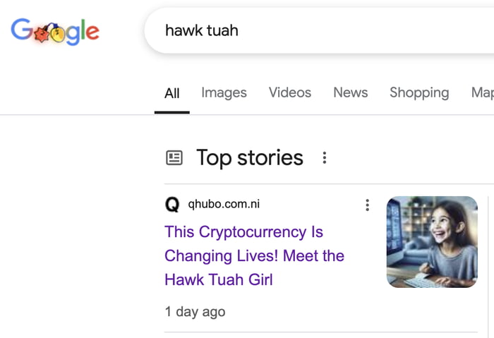 Google trending scam articles in search. - 9GAG