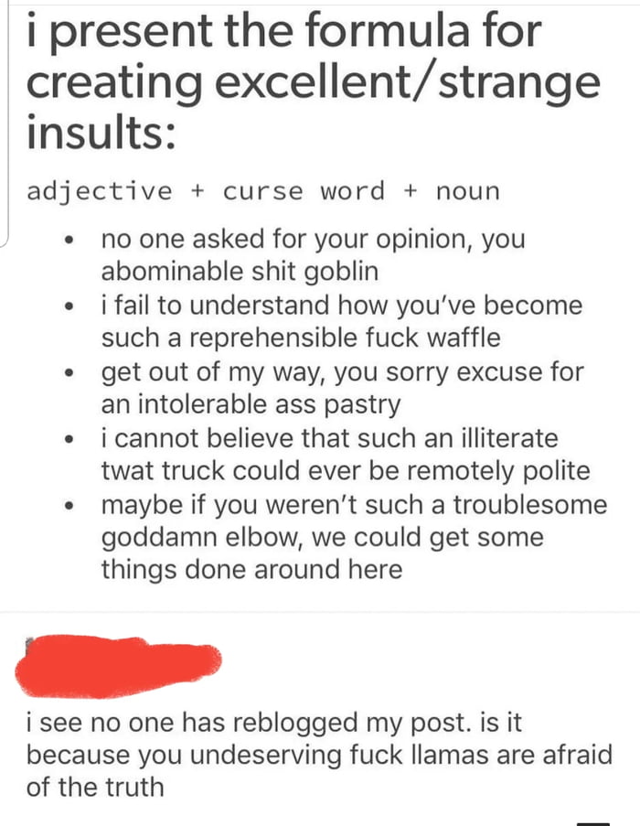 Rare Insult generator - 9GAG