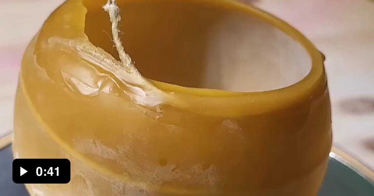 A circular candle completely melting - 9GAG