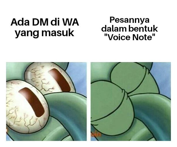 Maksudnya kirim voice note itu apa? Bikin penuh memori aja - 9GAG