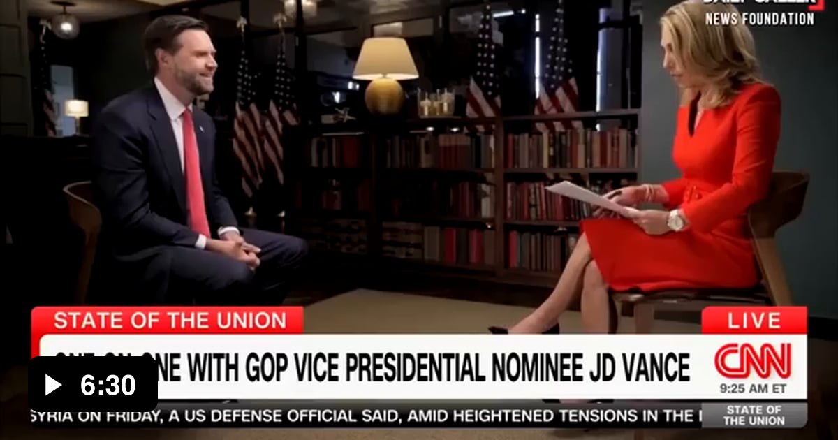J.D. Vance Roasts CNN Interviewer And Her Obvious Narrative - 9GAG