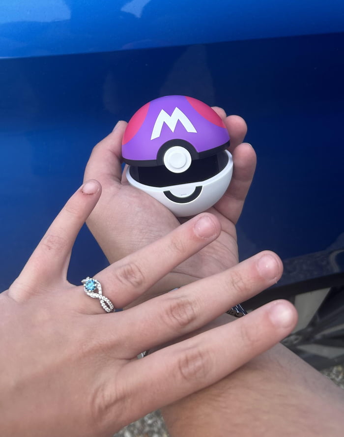 Late to posting, but during Go Fest, he proposed to me with a master ball! - 9GAG