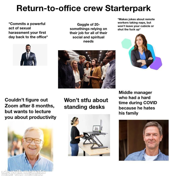 The “return to office” crowd starter pack - 9GAG