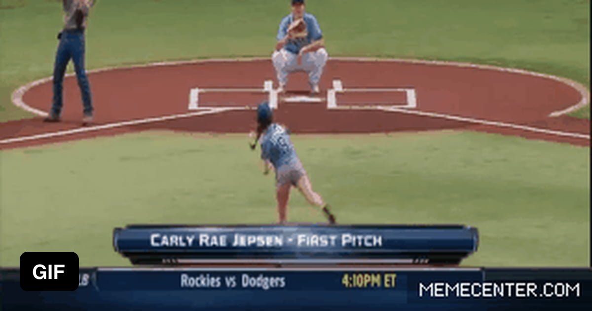 Carly Rae Jepsen Throws Worst First Pitch Ever... - 9GAG