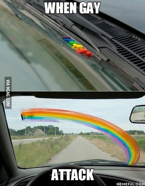 Rainbow attack! - 9GAG