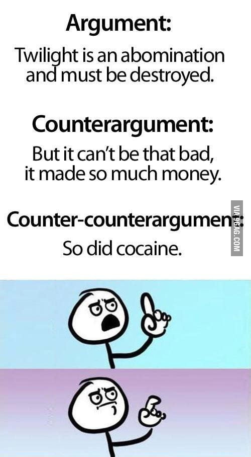 Countering counter arguments - 9GAG