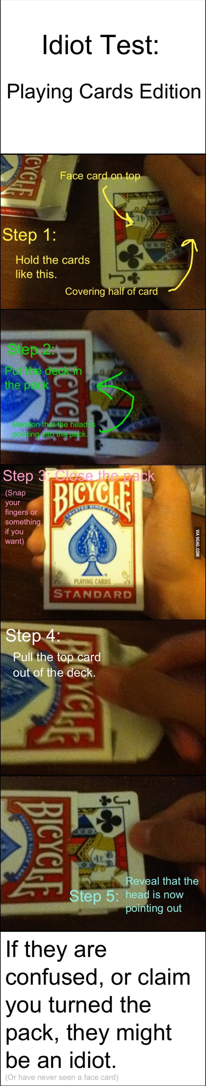 Idiot Test: Playing Cards Edition - 9GAG