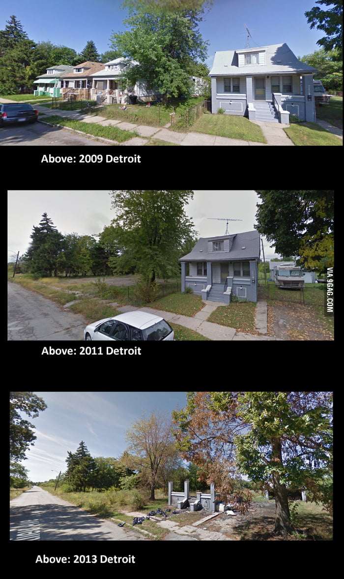 Detroit then and Now. (1 small sample, 4 years) - 9GAG