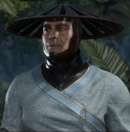 Normal eyes Raiden looks like he is ready to join Monty Python to ...