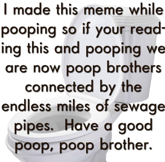 Who’s part of our poop brotherhood ? - 9GAG