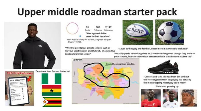Upper middle roadman starter pack - 9GAG