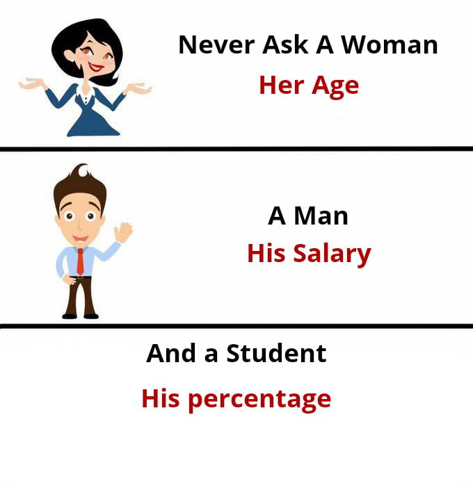Comment below 👇 #meme #student #men #women #age #salary #percentage # ...