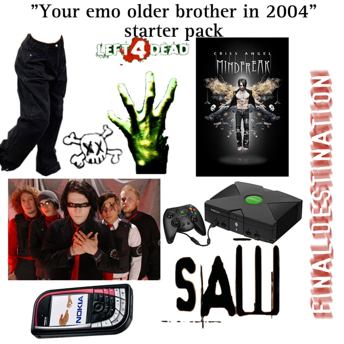 Your emo older brother in 2004 starter pack - 9GAG