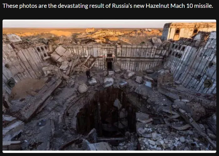 Propagandist of russia showing "damage from oreshnik strike" with ...