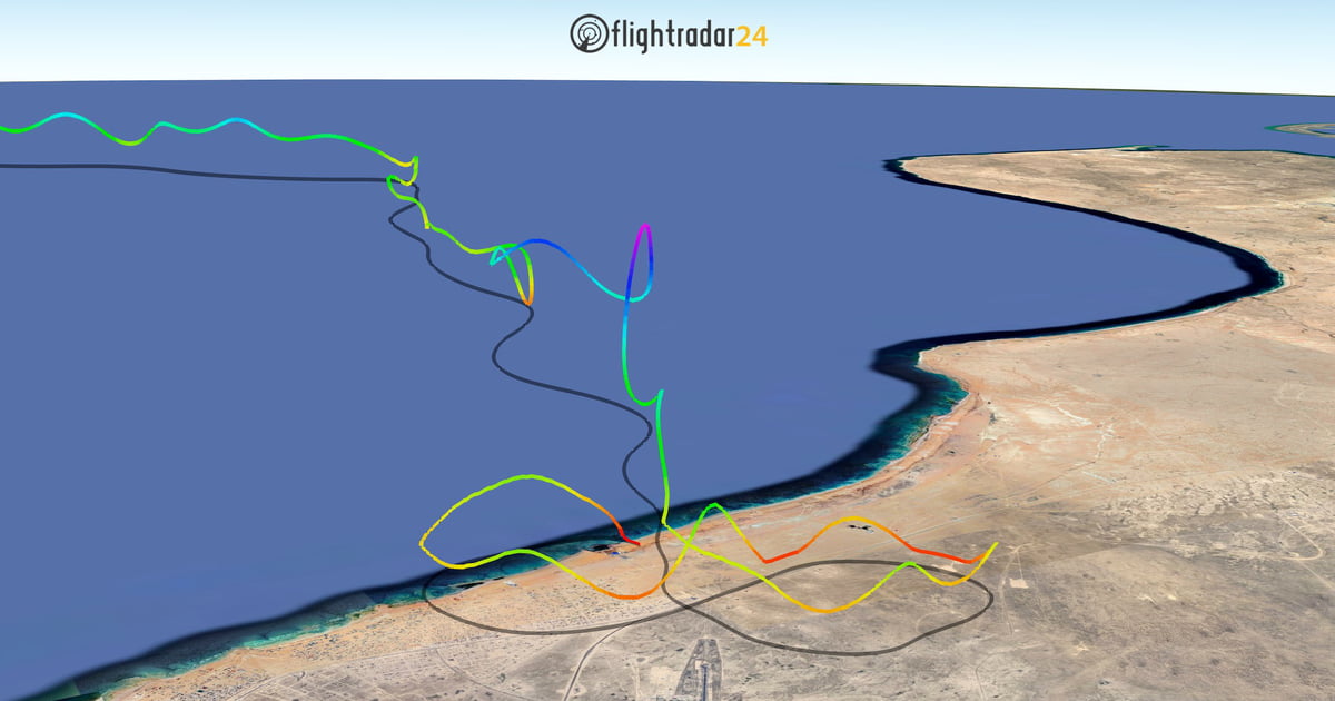 Last path of the Azerbaijan Airlines flight J2-8243 until it crashed ...