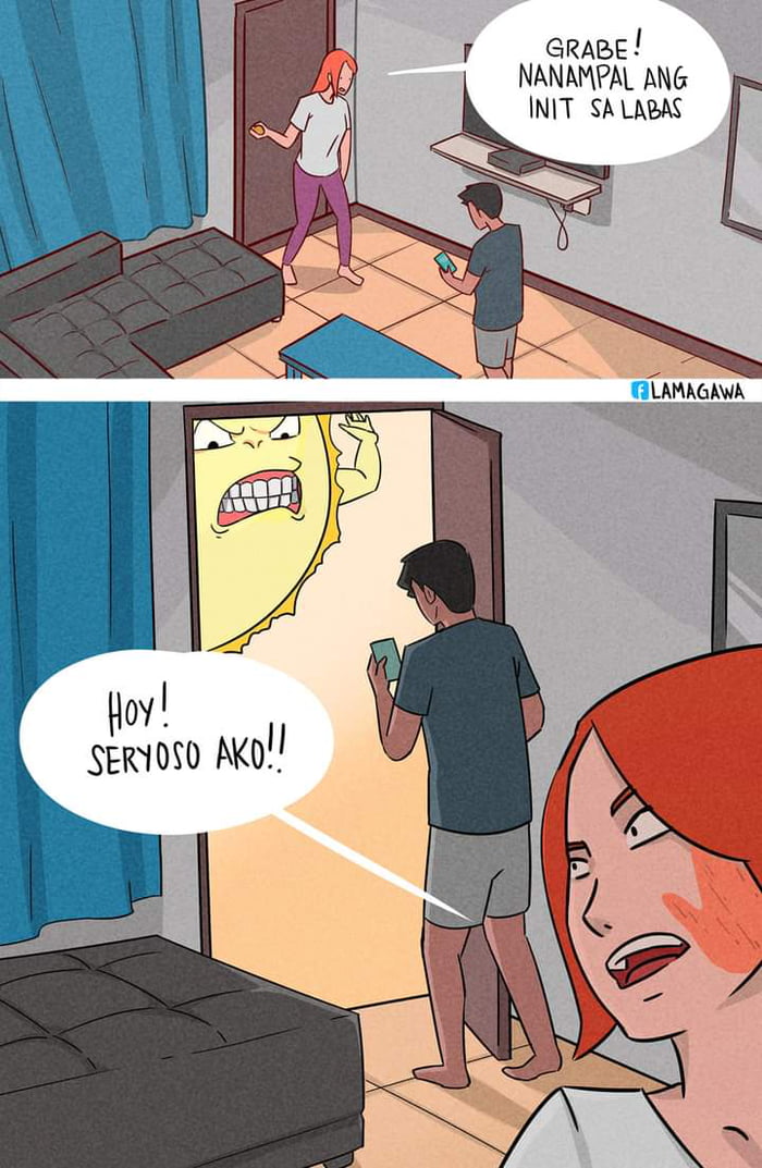 Translation: * dont go outside there will be slap bet... ** the sun - 9GAG