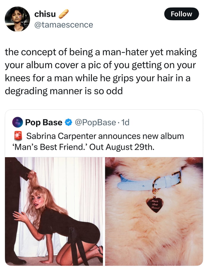 That album cover choice is certainly interesting. - 9GAG