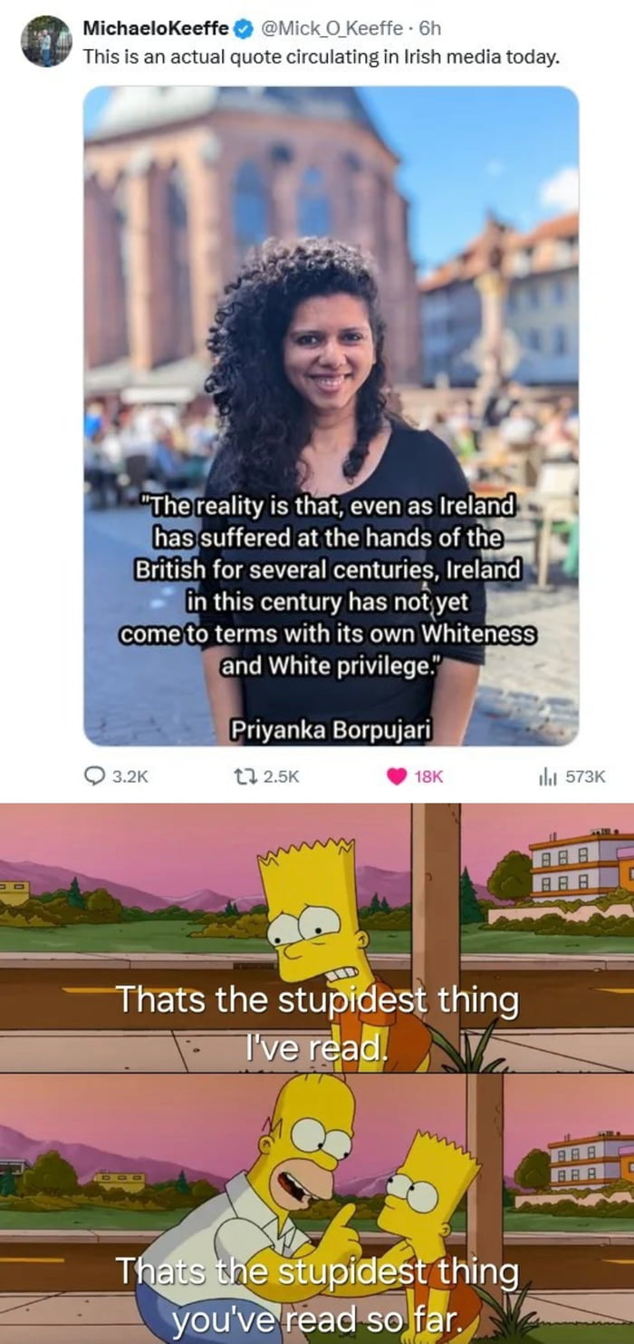 Yes, the Irish. The epitome of privilege. - 9GAG