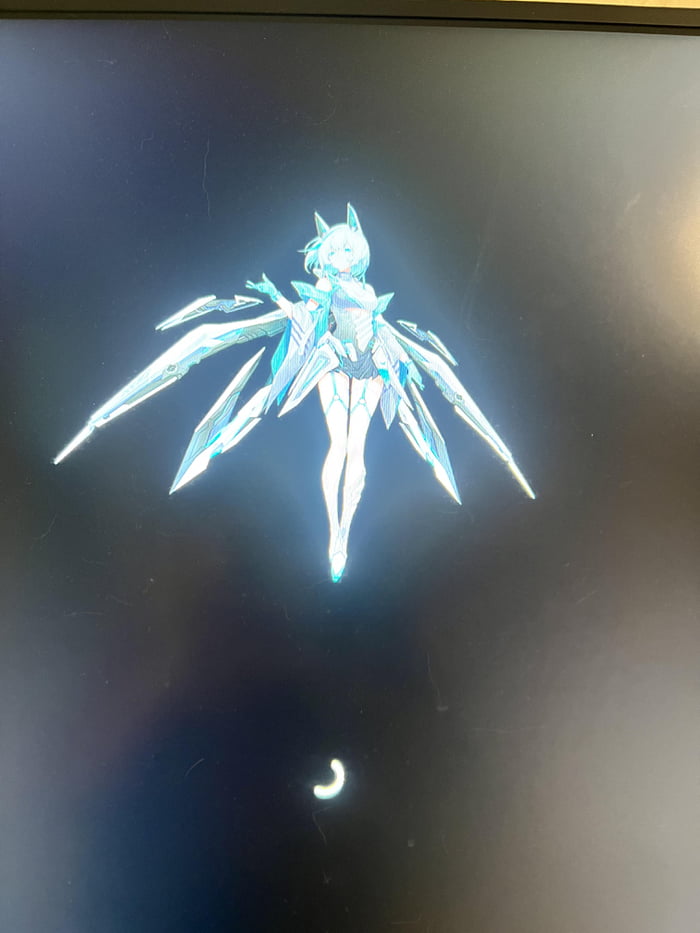 Anime character screen on PC startup suddenly? - 9GAG