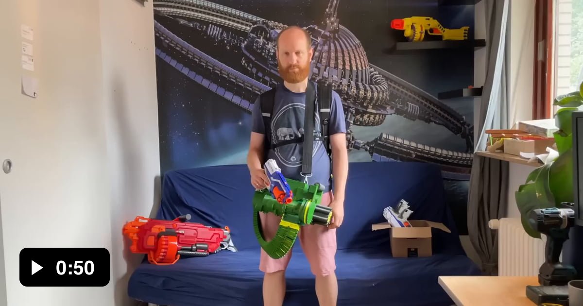 This guy created the Nerf MOAB (Mother of All Blasters) - 9GAG