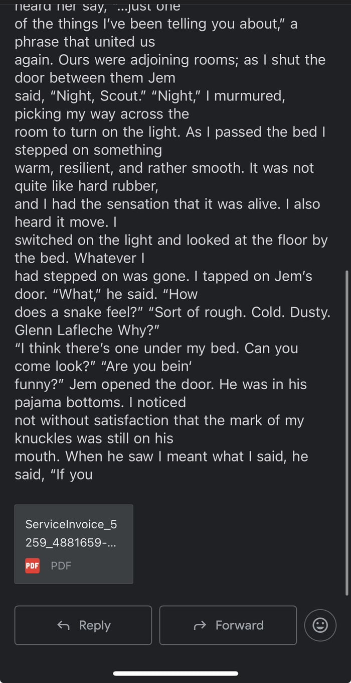 Spambot Bypassed Gmail Spam Filters by Quoting “To Kill a Mockingbird” - 9GAG