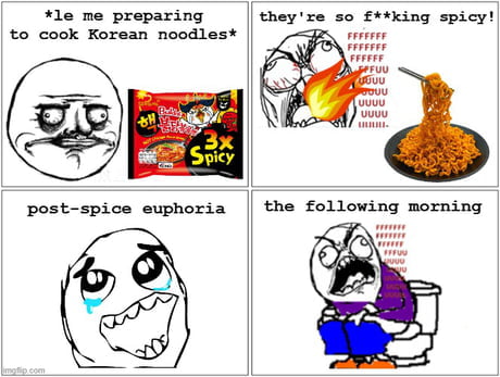 Rage Comic - Spicy Korean Noodles - 9GAG