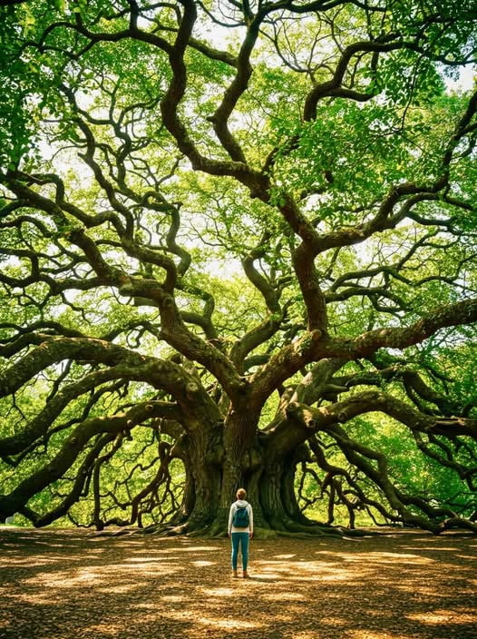 1,400-YEAR-OLD ANGEL OAK TREE.😮🌳 A legendary Southern live oak in ...