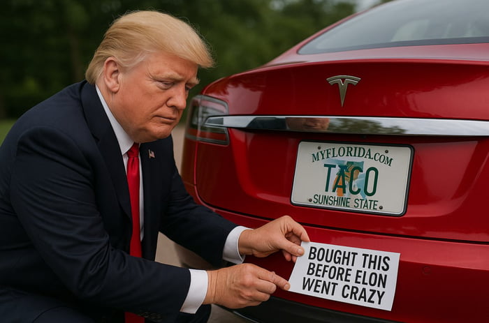 Trumps Tesla - 9GAG