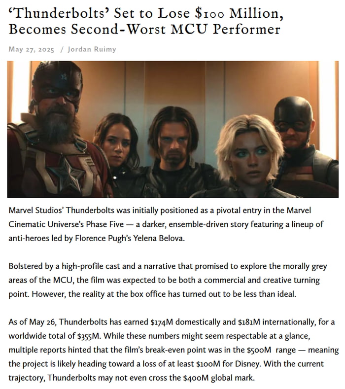 Marvel's second box office flop in a row this year. - 9GAG