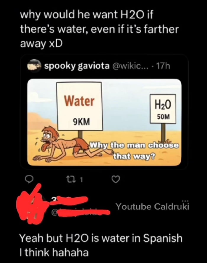 H2O in Spanish? Sounds legit. - 9GAG
