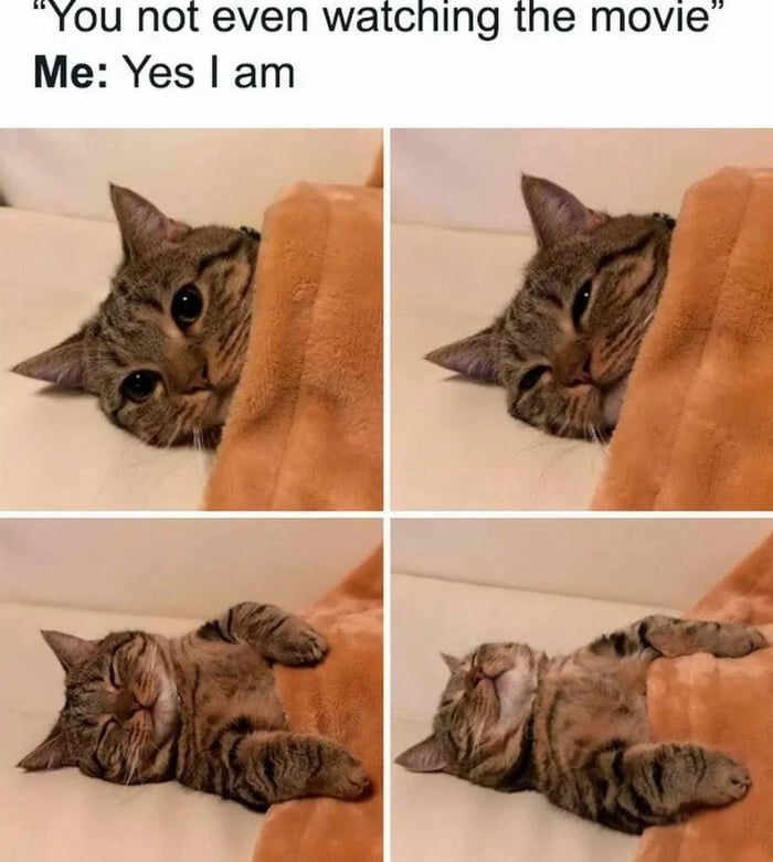 When movie night turns into nap time. - 9GAG
