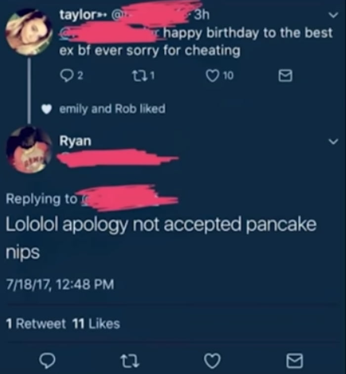 Apology not accepted, apparently. - 9GAG